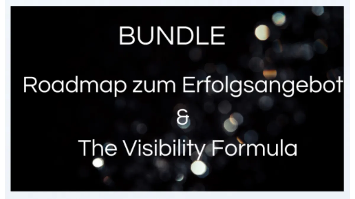 Bundle Visibility Formula Roadmap zum Erfolgsangebot - Alle Infos ansehen